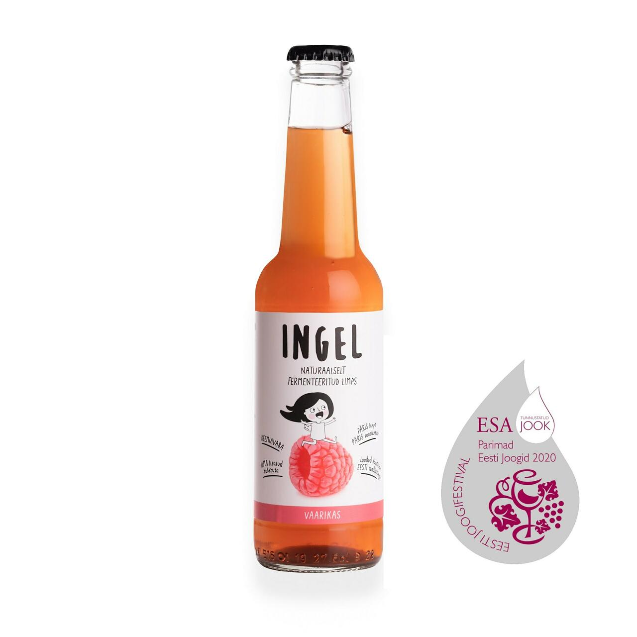 Ingel Naturally Fermented Raspberry Soda 275ml (12 bottles)